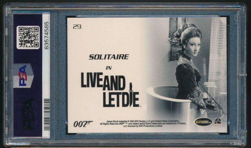 2010 James Bond Heroes & Villains #30 Solitaire Jane Seymour signed PSA ...