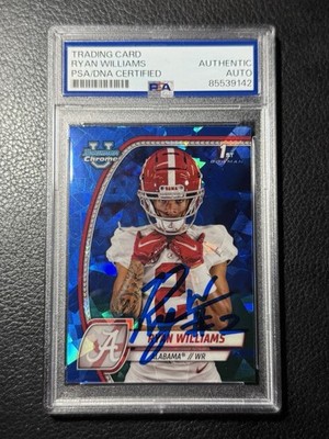 Ryan Williams Signed 2024 Bowman University Chrome Sapphire PSA DNA ...