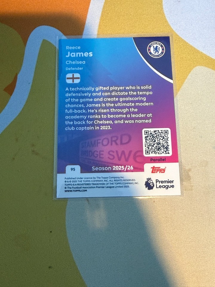 2026 Topps Premier League Aqua /499 Reece James Chelsea | eBay
