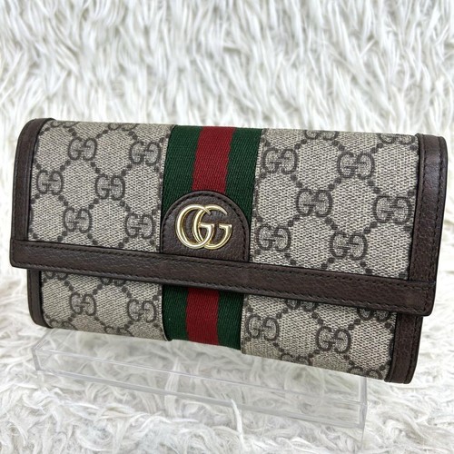 Gucci Ophidia Sherry Line Marmont GG Supreme Long Wallet 523153 525040 ...