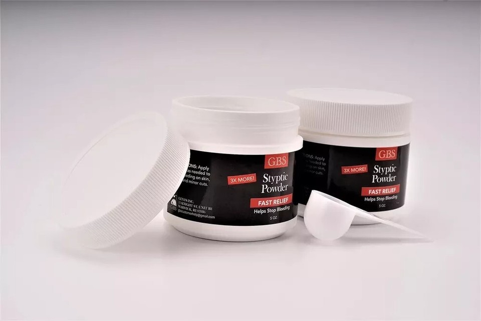 Styptic Powder Stop Bleeding First Aid Nosebleeds shaving cuts camping ...