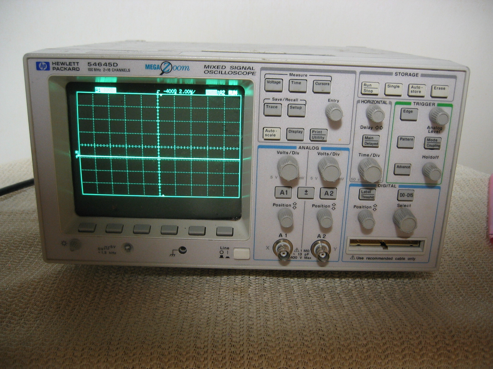 HP 54645D Mixed Signal Oscilloscope Unable to Test All Functions | eBay