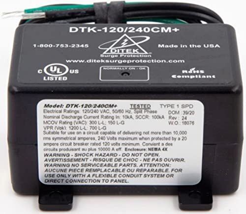 DITEK DTK-120/240CM+ Surge ARRESTOR, Parallel Protector, Multi-Purpose ...