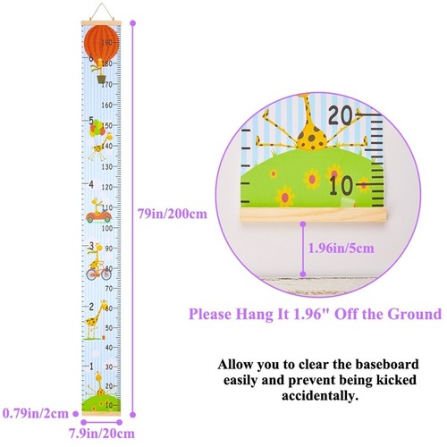 Kids Height Growth Chart Hanging Growth Chart Ruler for Recording ...