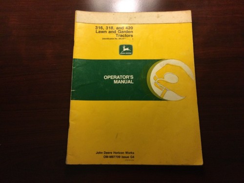 John Deere 316 318 420 Garden Tractor Operator’s Manual | eBay
