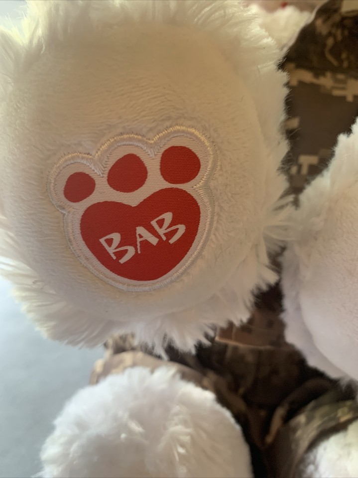 Build A Bear Siberian HUSKY Wolf Military Camo Promise Pets Army Navy ...