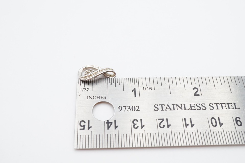 10k White Gold Diamond Floating Teardrop Pendant | eBay