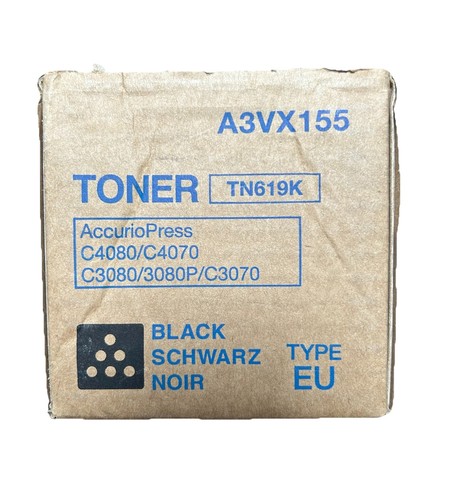 Konica Minolta TN619K Black Toner Cartridge C1060/C2070 Press A3VX155 ...