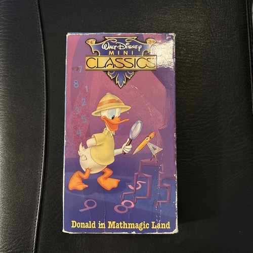 Donald in Mathmagic Land VHS 1991 Walt Disney Mini Classics w/ Sticker ...