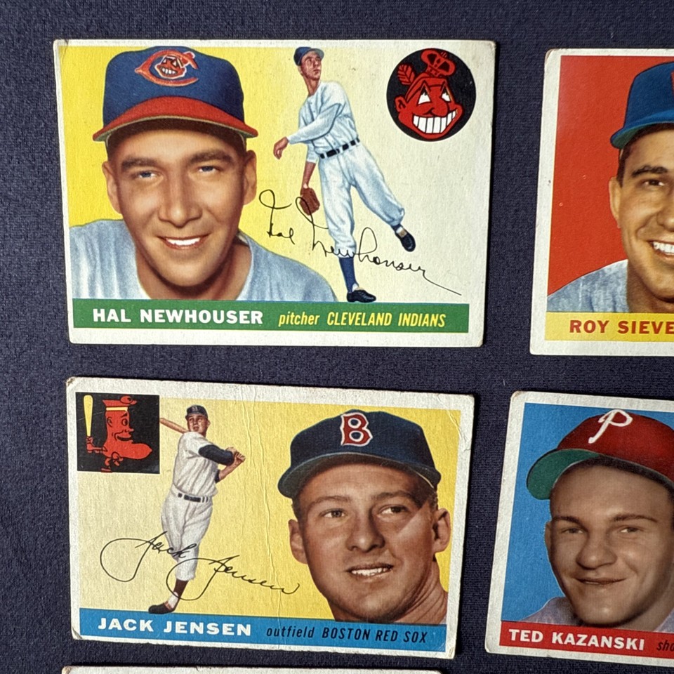 x15 Lot 1955 Topps Baseball Cards Various Vintage MLB Players Poor ...