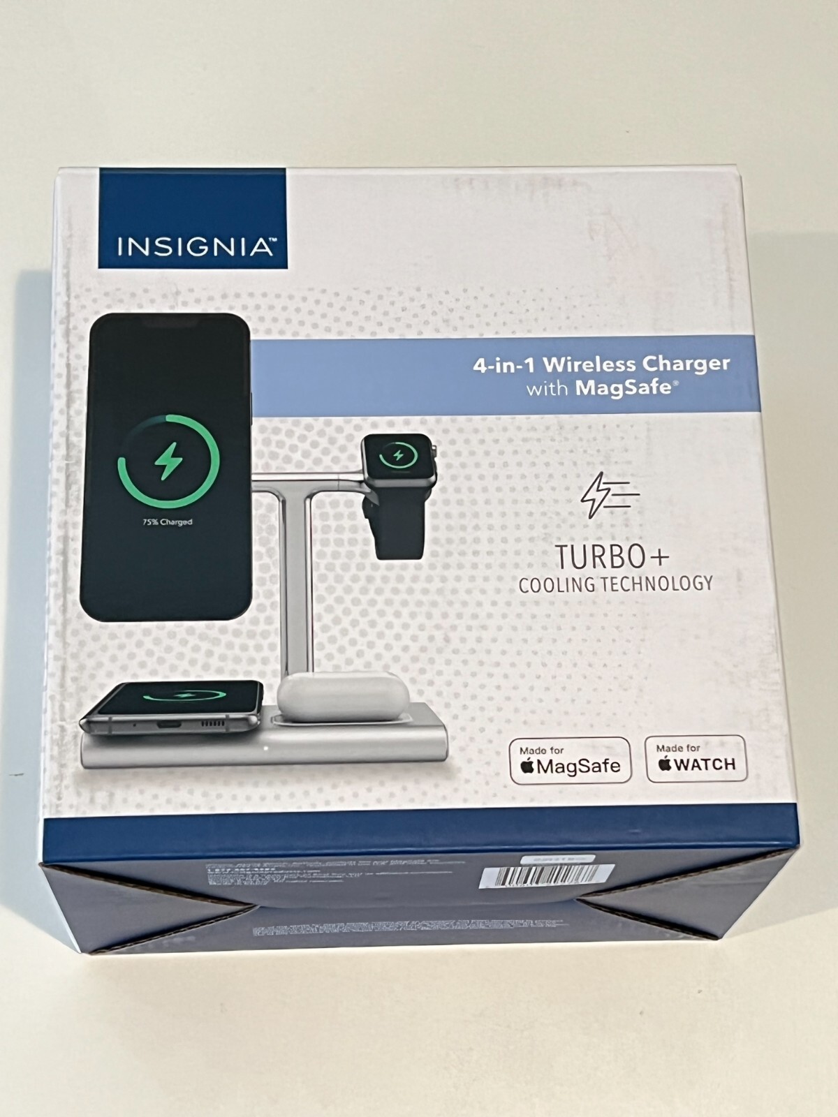 Insignia 4-in-1 15W Fast Charging Stand Wireless Charger with Magsafe ...