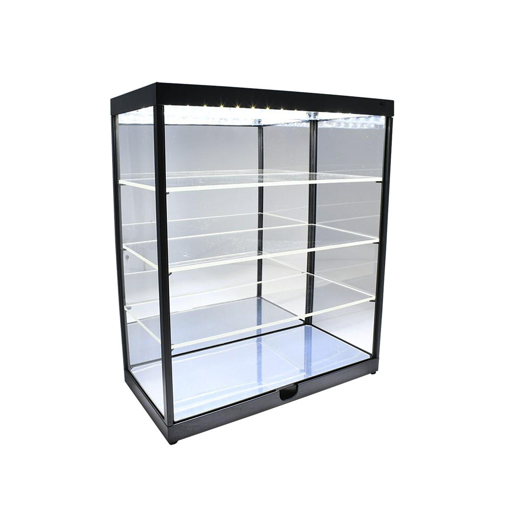 Black Mirrored 4 Layer LED Display Case - USB Powered LED Lights | eBay ...