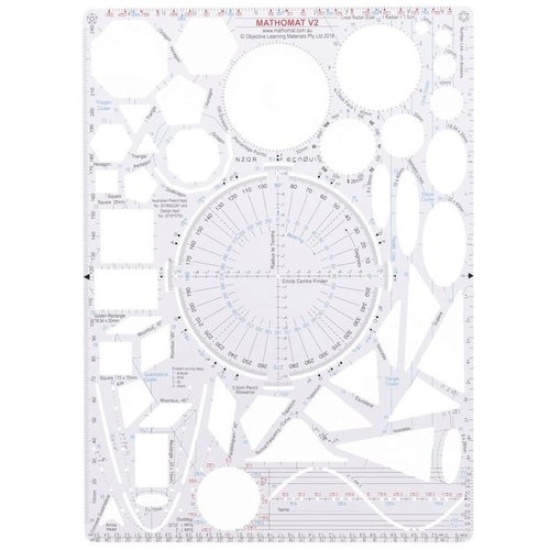 NEW MATHOMAT V2 Math Template 28 Page Instruction Book Binder Geometry ...