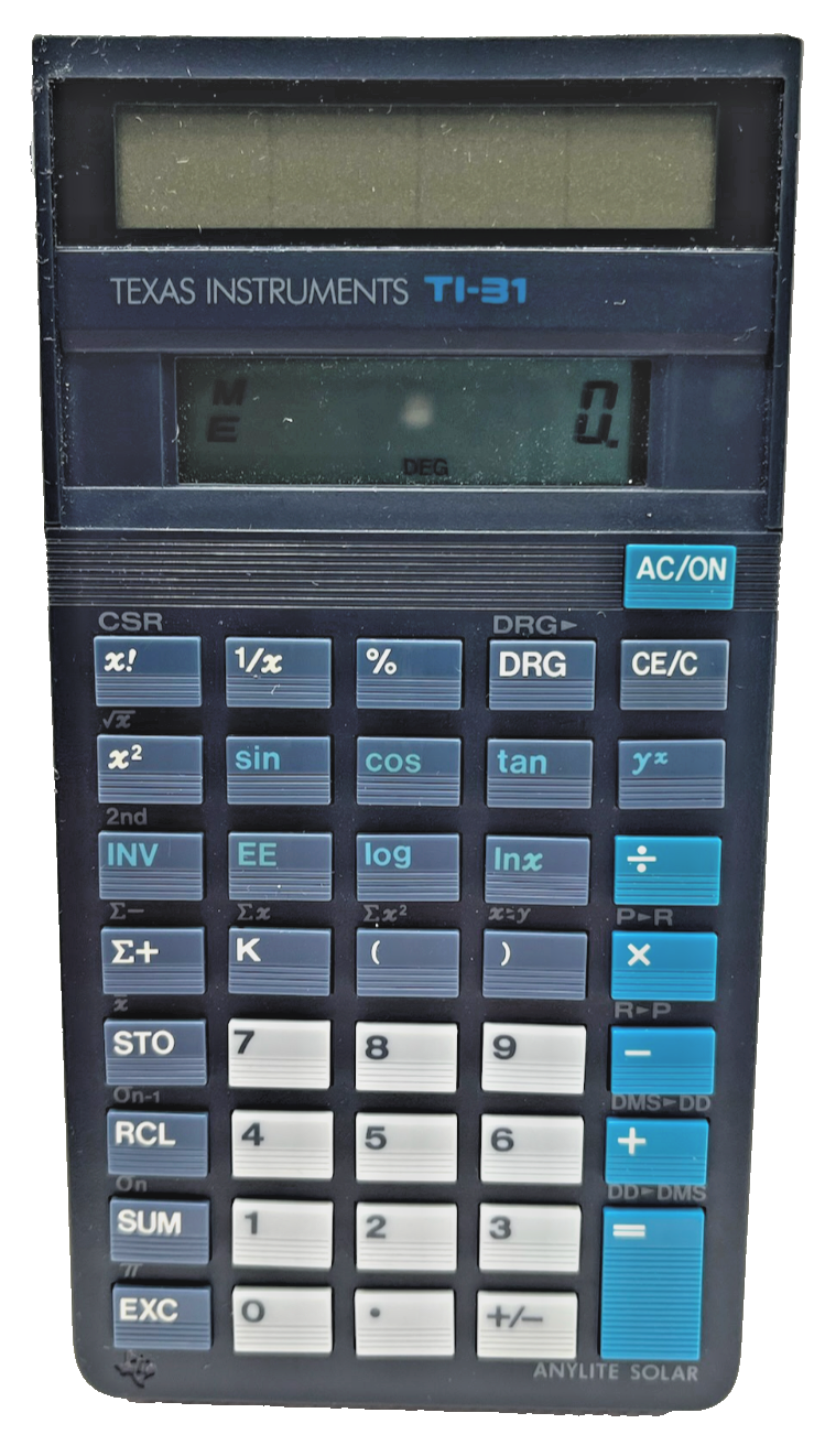 Texas Instruments Ti-31 Solar Scientific Calculator With Cover for sale ...