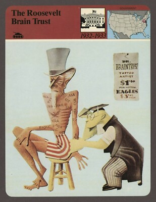 The Roosevelt Brain Trust Story of America Presidents History Card | eBay