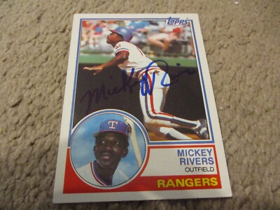 1983 TOPPS MICKEY RIVERS AUTOGRAPHED CARD | eBay