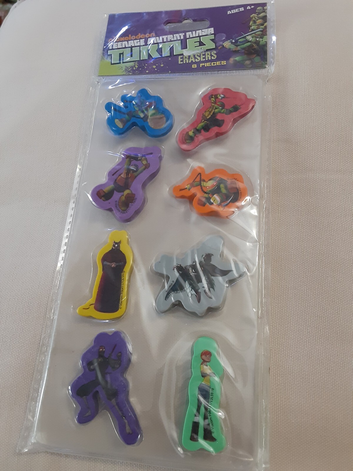 Teenage Mutant Ninja Turtle pencil eraser Tmnt complete set brand new ...