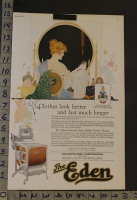 1920 EDEN WASHING MACHINE LAUNDRY LINGERIE UNDERS HOUSEHOLD HOME DECOR ...