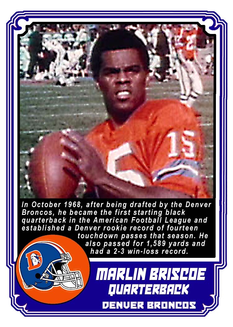 ACEO MARLIN BRISCOE DENVER BRONCOS CUSTOM HAND MADE ART CARD | eBay
