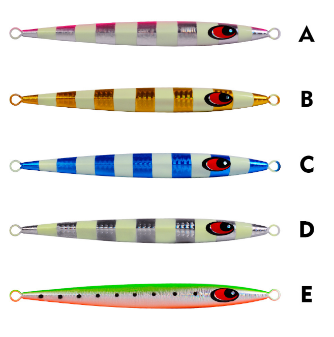 1PCS Slow Fall Pitch Fishing Lure Sinking Vertical Lead Metal Jig Bait ...