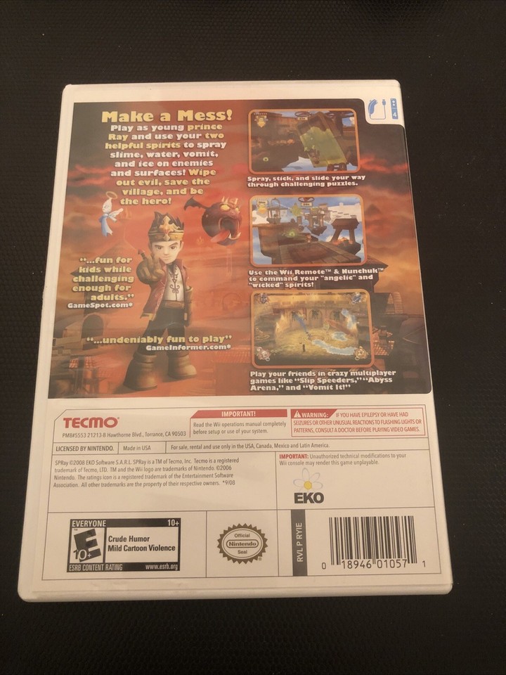 SPRay (Nintendo Wii, 2008) 18946010571 | eBay