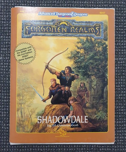 🔶️TSR 1989 ADVANCED DUNGEONS & DRAGONS SHADOWDALE FRE1 D&D RETRO ...