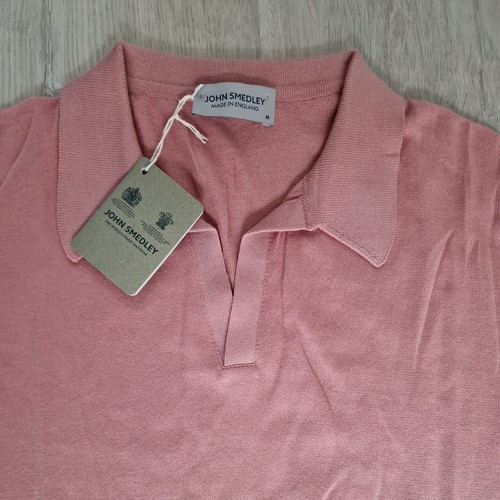 JOHN SMEDLEY ANCONA Mens PINK 100% COTTON SHIRT SIZE MEDIUM BNWT RRP £ ...
