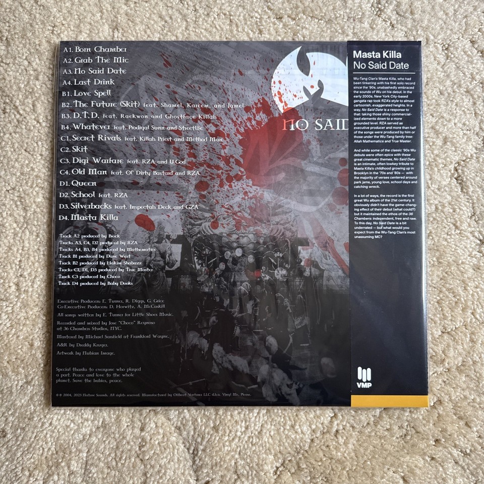 No Said Date Masta Killa VMP 2LP Colored Vinyl Red Splatter Records | eBay