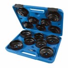 Oil Filter Tool Set - Wrench Removers Set 15 Piece Kit 65mm - 93mm With ...