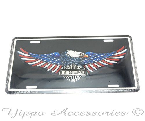Harley Davidson Motorcycles Patriotic Aluminum Metal License Plate Sign ...