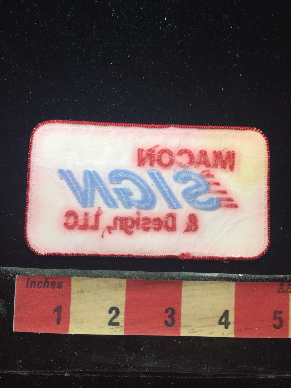 Vtg As-Is (Stained) MACON SIGN & DESIGN LLC Georgia Patch 74WV | eBay