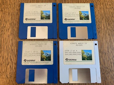 KING'S QUEST IV PERILS OF ROSELLA GAME PC MS-DOS 3.5" DISK(S) EXC COND ...