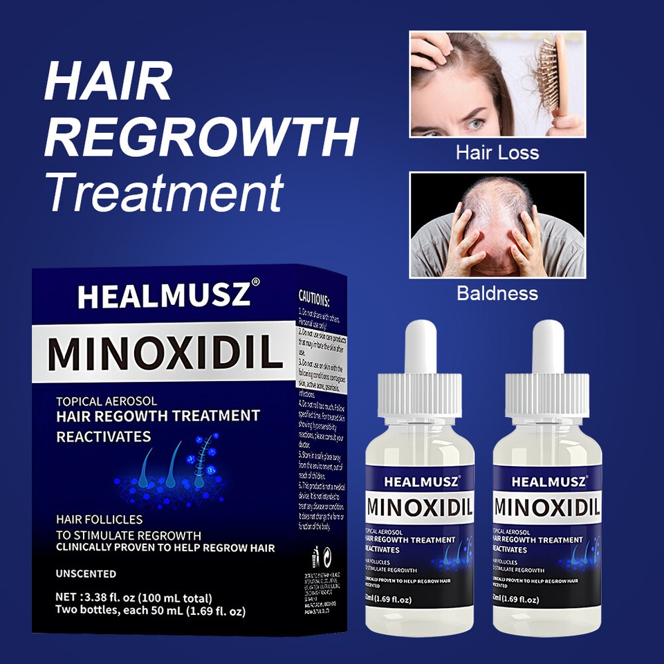 Minoxidil 5% Extra Strength Men Women Hair Regrowth Solution 2-10 ...