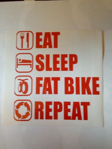 FAT BIKE bike mtb mtbr mountain fatbike Sticker Decal | eBay