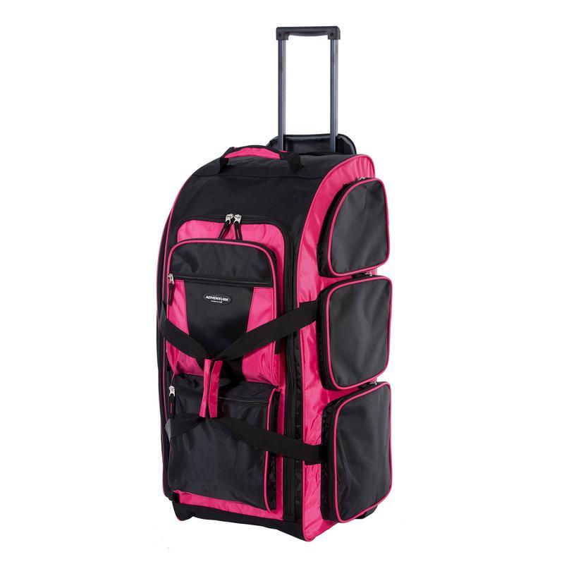 30 Inch Rolling Duffel Bag Multi Pocket Travel Luggage Telescoping ...