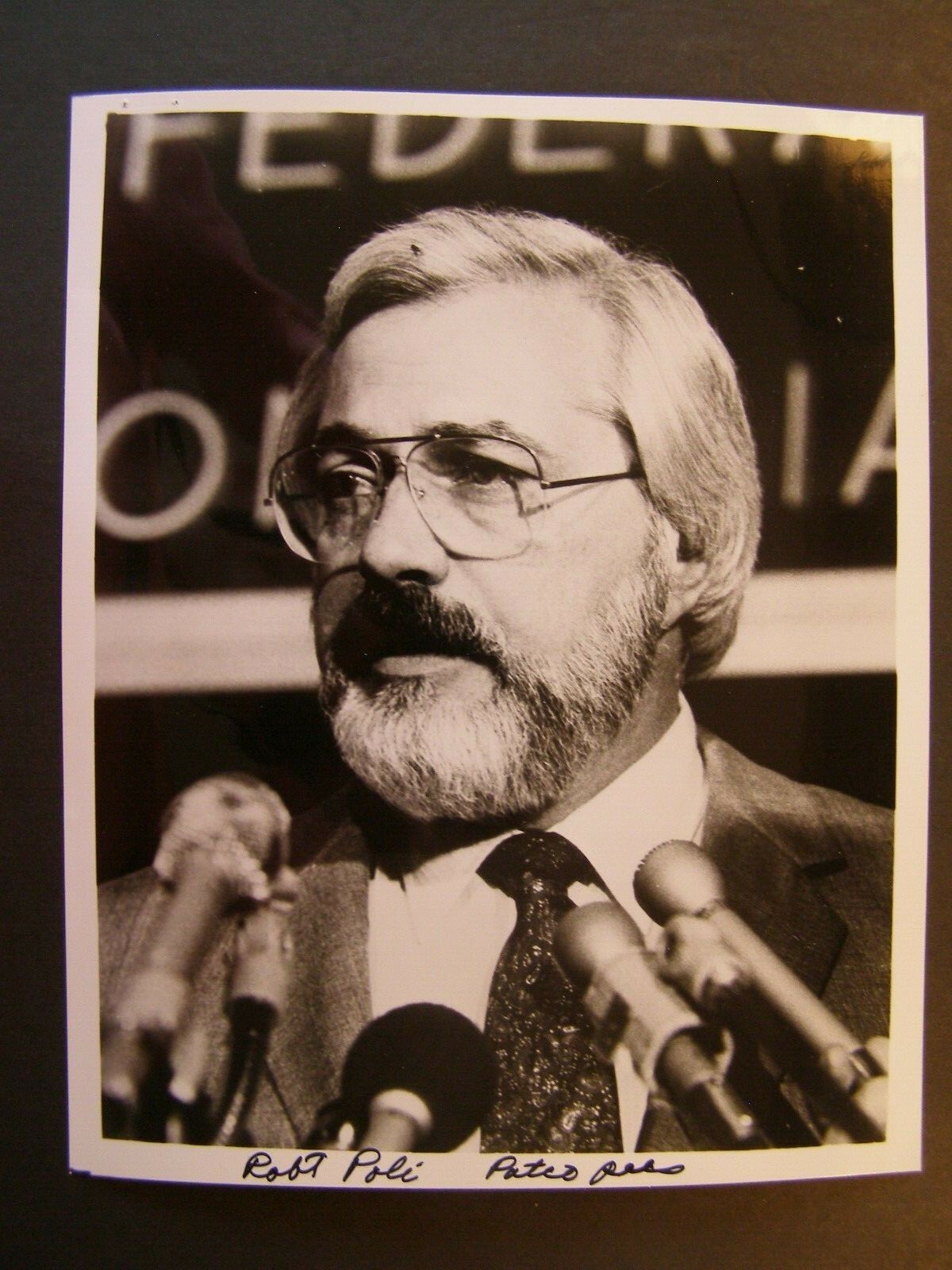 Glossy Press Photo 1981 Robert Poli President of Air Traffic ...