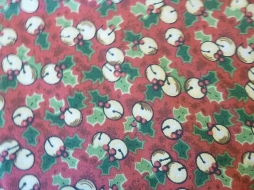 Jingle Bells on Red Cotton Fabric (44" Wide x 36" long) | eBay