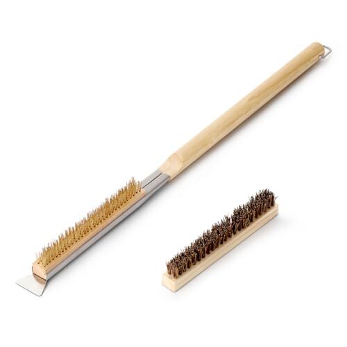 26" Pizza Oven Brush with Stone Scraper, Cleaning Brush and Scraper for ...