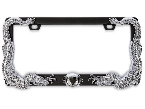 3D Custom Chrome Dragon License Plate Frame USA Universal U.S Type | eBay