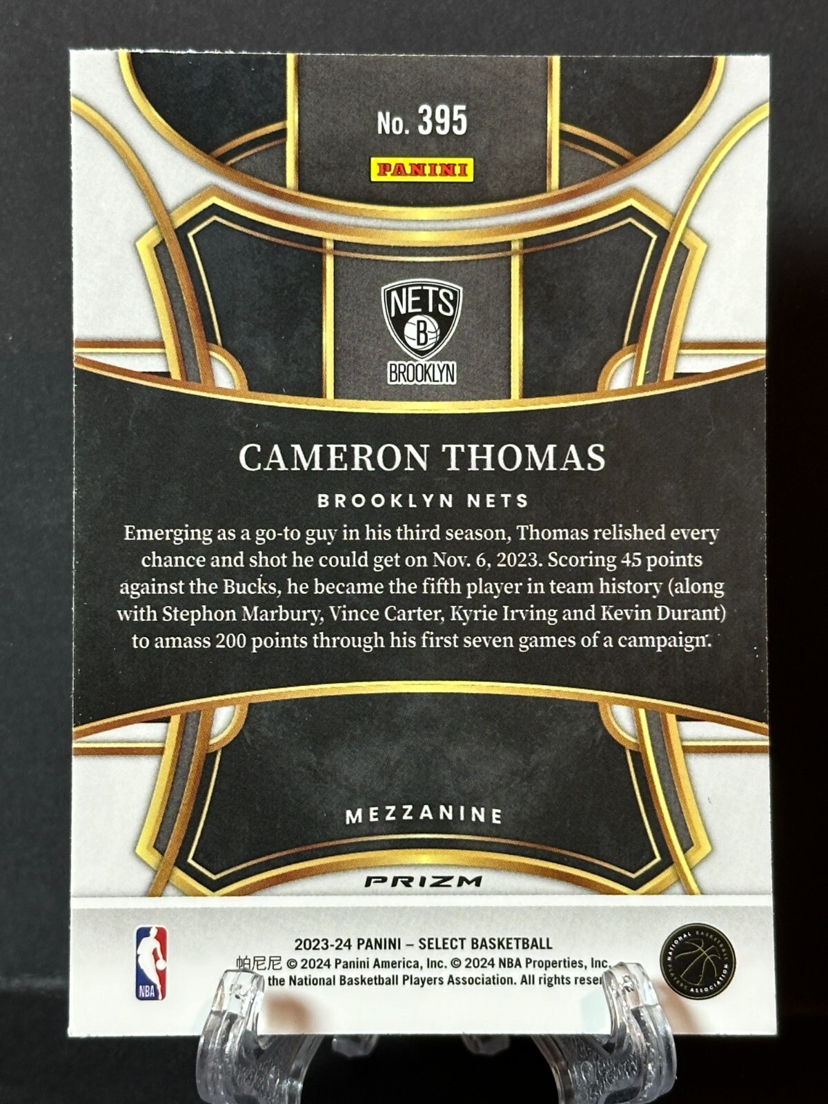 2023-24 Cameron Thomas Panini Select Blue Cracked Ice Mezzanine Nets | eBay