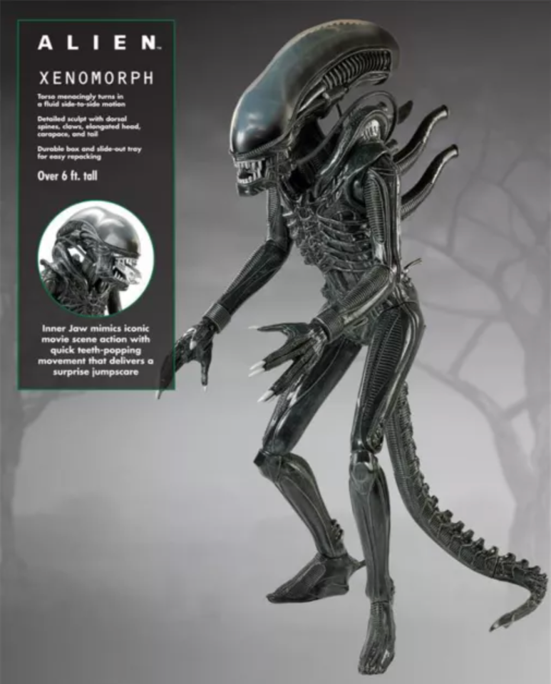 6 Ft 8 In Alien Xenomorph Figure Collectible Animatronic Spirit ...