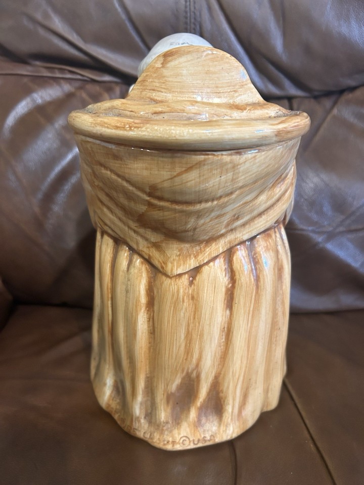 Vintage Treasure Craft Friar Monk Cookie Jar 12" Thou Shalt Not Steal ...