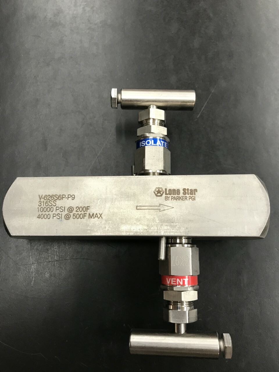 LONESTAR V-626S6P-P9 Block and Bleed Valve 1/2" NPT BRAND NEW FREE SHIP ...