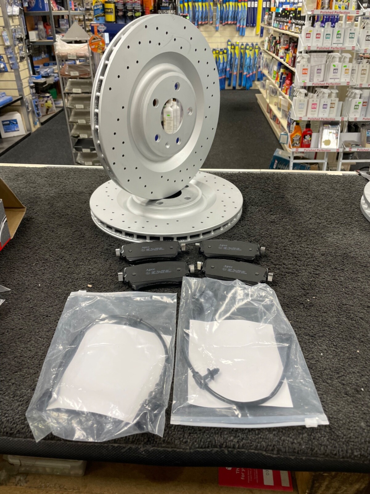 FOR AUDI S4 S5 A6 A7 A8 Q7 Q8 SQ5 S7 FRONT REAR BRAKE PADS DISC CROSS ...