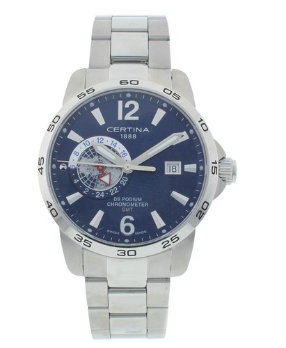 Certina DS Podium 41mm Quartz Blue Dial Men's Watch C034.455.11.047.00 ...