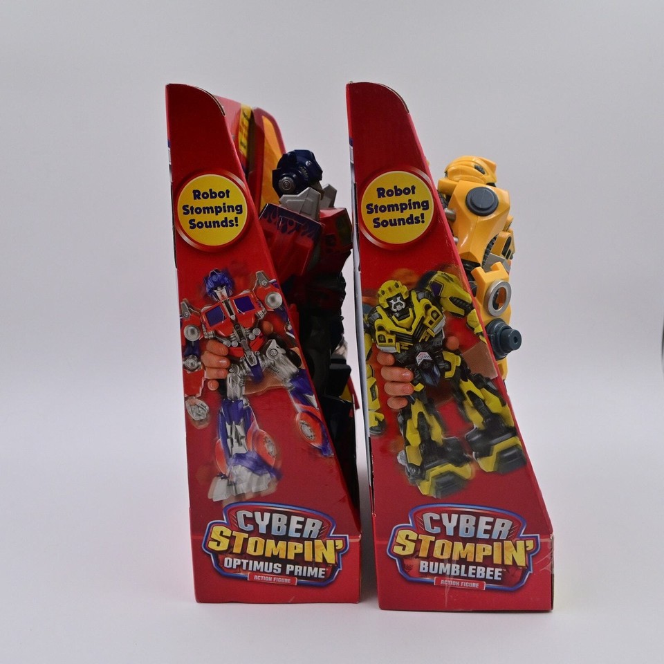Hasbro Transformers Cyber Stompin' Optimus Prime And Bumblebee Action ...