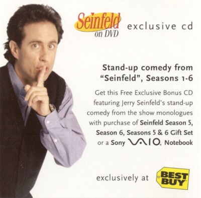 Seinfeld Stand-Up Comedy from Seasons 1-6 - CD (promo for Best Buy) | eBay