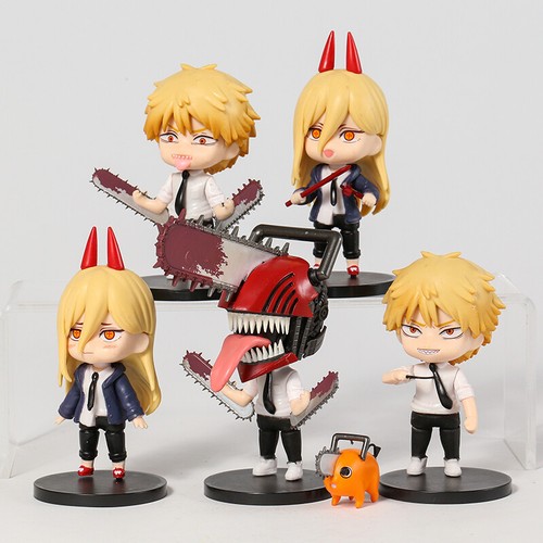 Chainsaw Man Anime Manga Chibi Cute Figurine Set Denji Makima Power ...