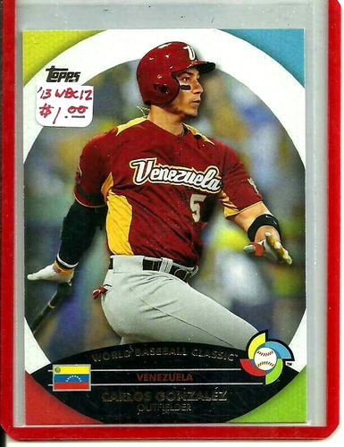 Venezuela 2013 Topps WBC-12 Carlos Gonzalez World Baseball Classic | eBay