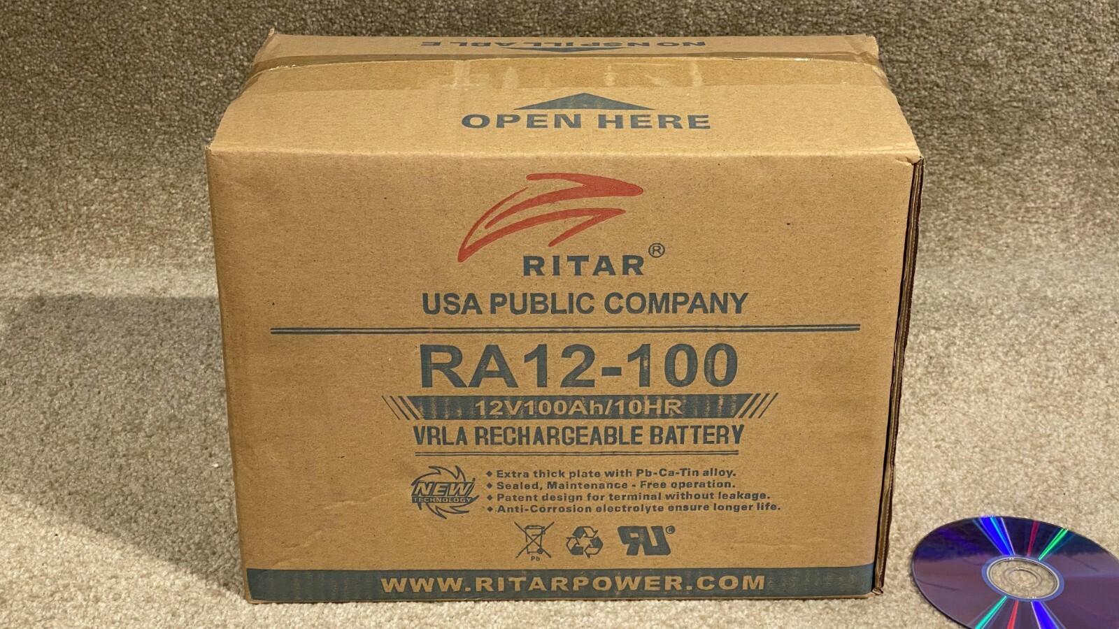 RITAR 12V 100Ah Battery - RA12-100 - Float or Cyclic use - High ...